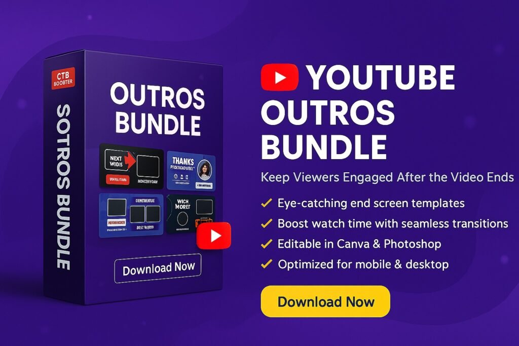 Professional YouTube Outro Templates – Customizable End Screens for ...